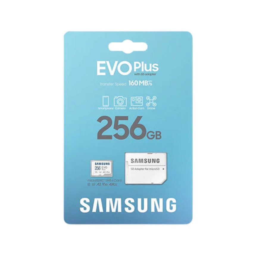 Samsung 256GB EVO Plus130MB/s Micro SD Card With adapter - Tab Seller
